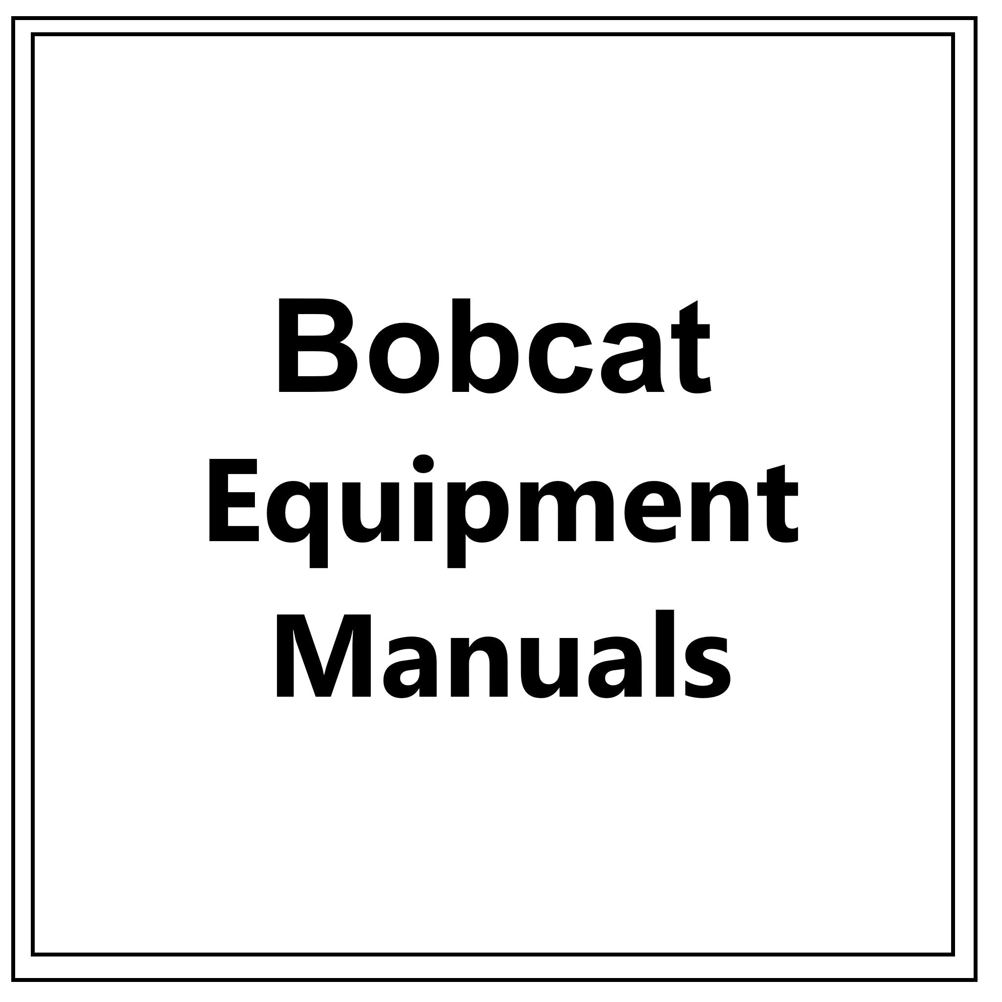 Bobcat PDF Manuals: Service, Parts & Operator Guides