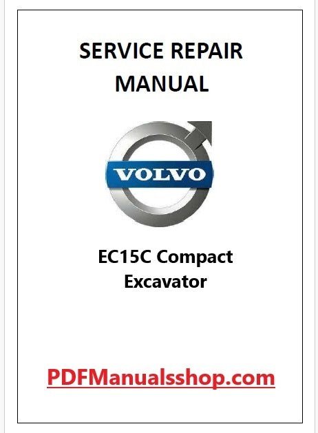 Volvo EC15C Compact Excavator Pdf Repair and Service Manual