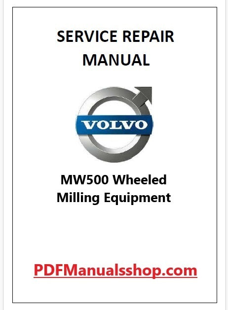 Volvo MW500 Wheeled Milling Equipment Pdf Repair and Service Manual